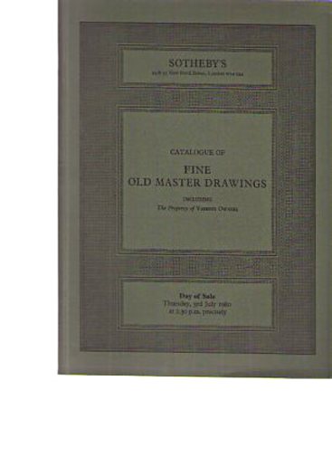 Sothebys 1980 Fine Old Master Drawings By Sothebys Good