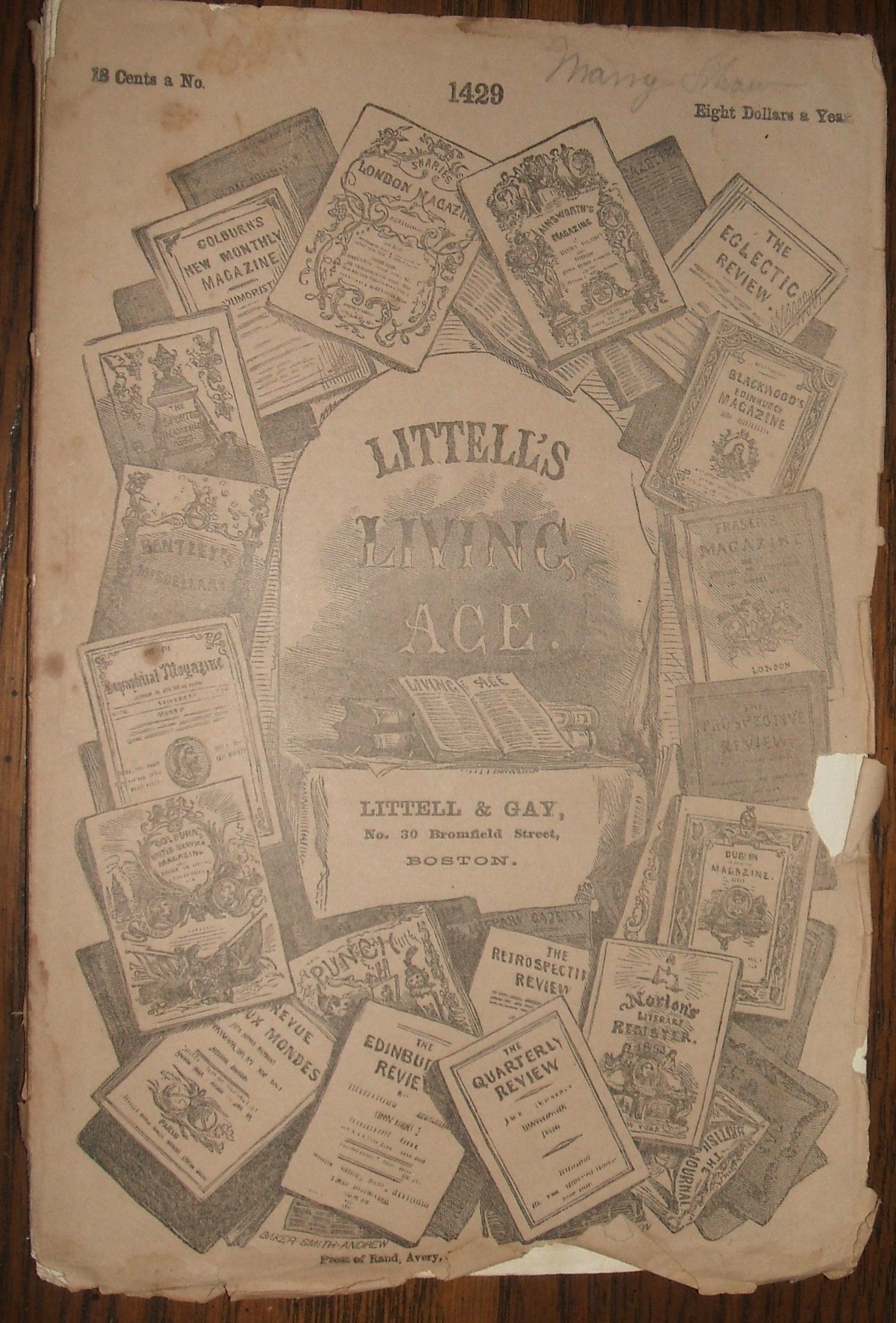 Littell's Living Age No. 1429 October 28, 1871 by Littell & Gay: Good ...