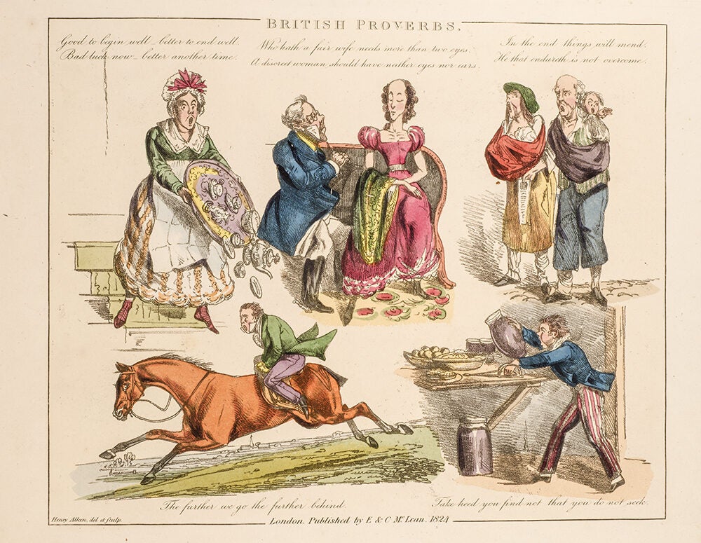 British Proverbs by ALKEN, Henry: Art / Print / Poster | David Brass ...