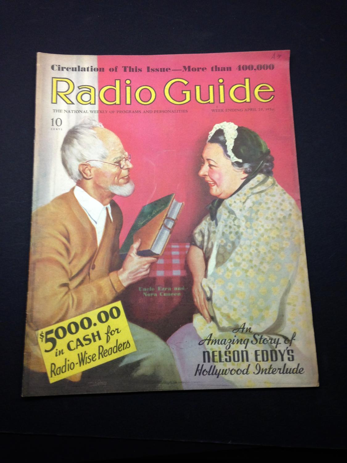 RADIO GUIDE THE NATIONAL WEEKLY OF PROGRAMS AND PERSONALITIES WEEK ...