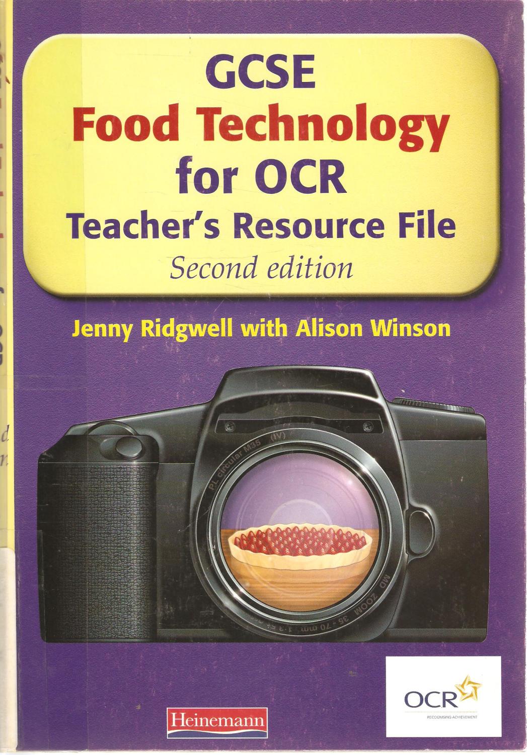 GCSE Food Technology for OCR - Teacher's Resource File - Second edition ...
