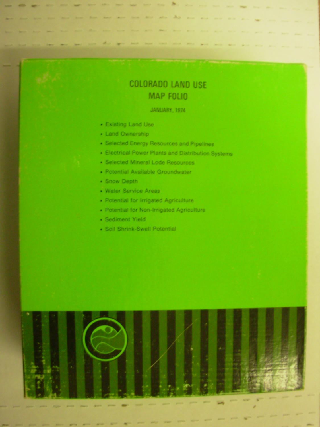 Coloardo Land Use Map Folio 1974 Map Black And Read Books Music And Games