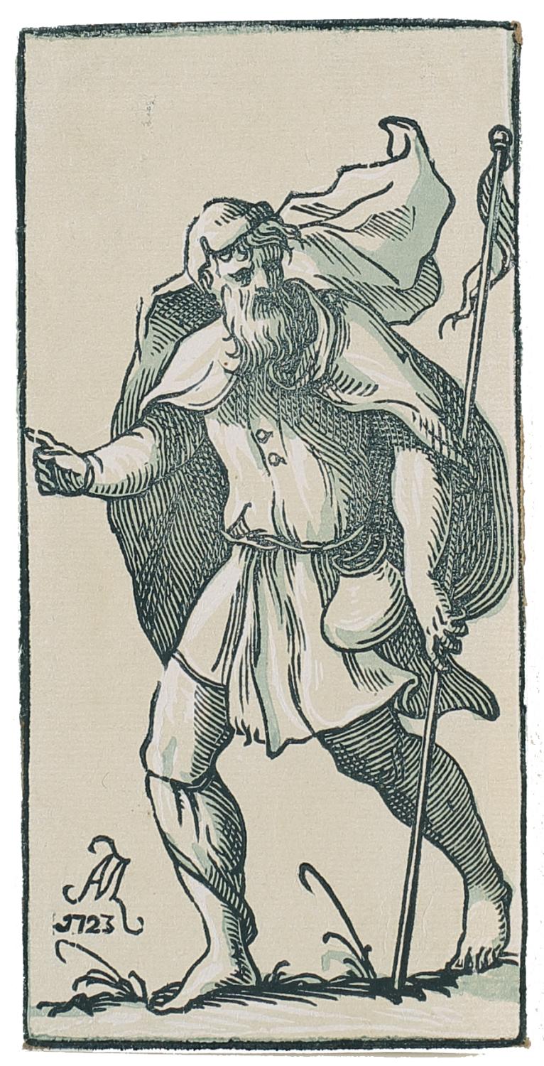 Hl. Jakobus d. Ä. mit Pilgerstab und Pilgerflasche. by Zanettti, Conte ...