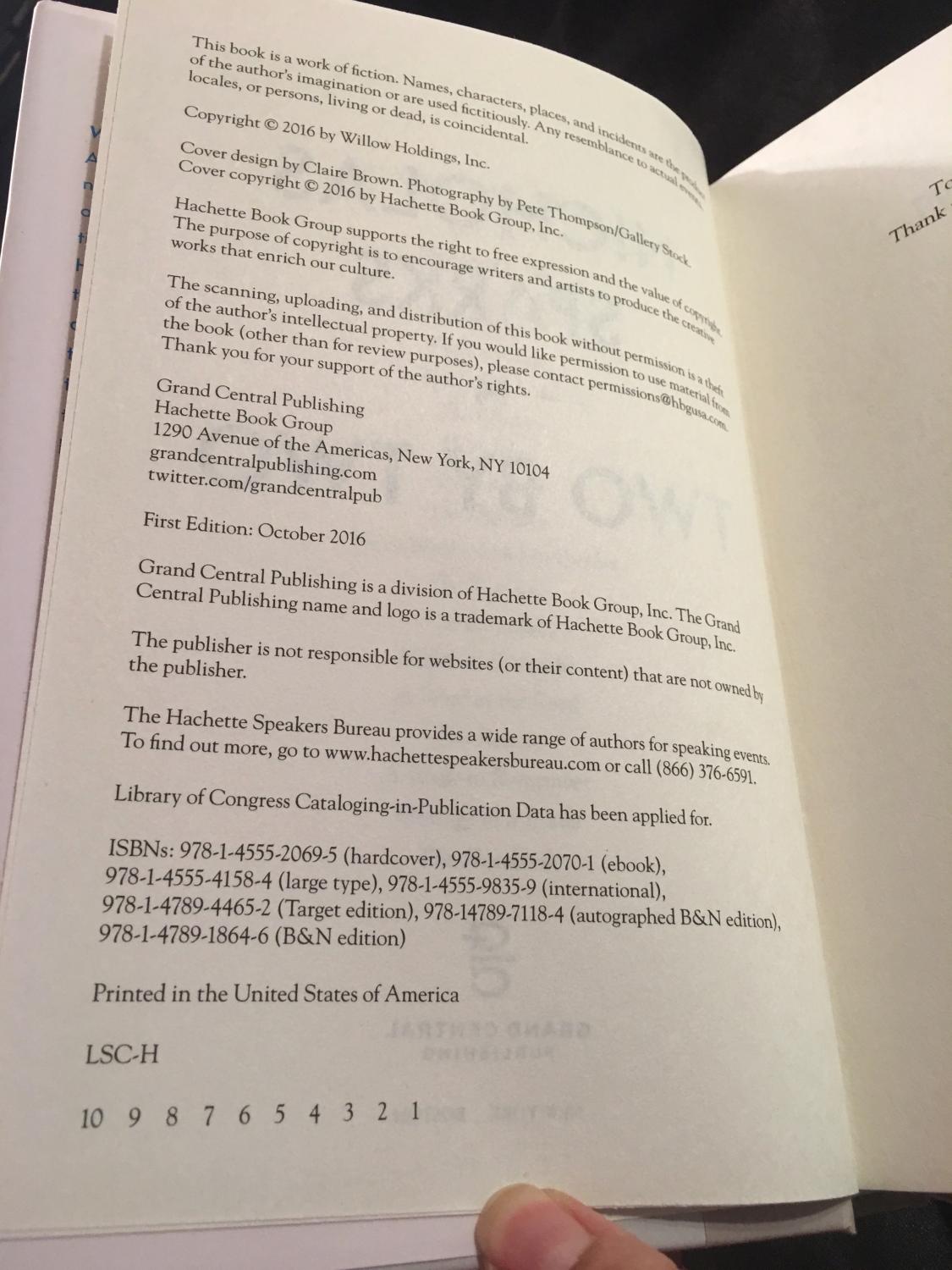 Two by Two by Nicholas Sparks: Very Good Hardcover (2016) 1st Edition ...