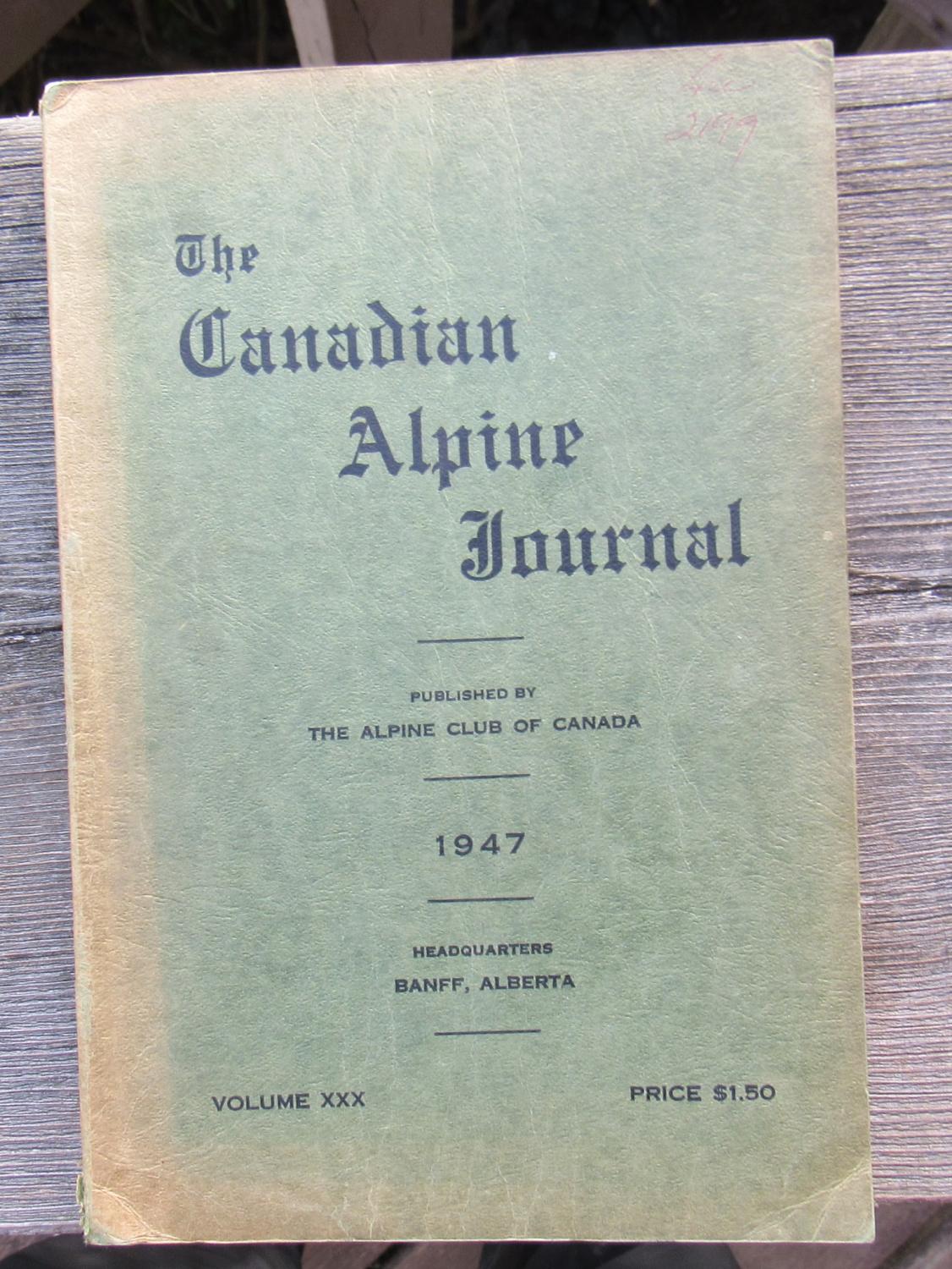 The Canadian Alpine Journal 1947 volume XXX 30 by Fleming & others ...