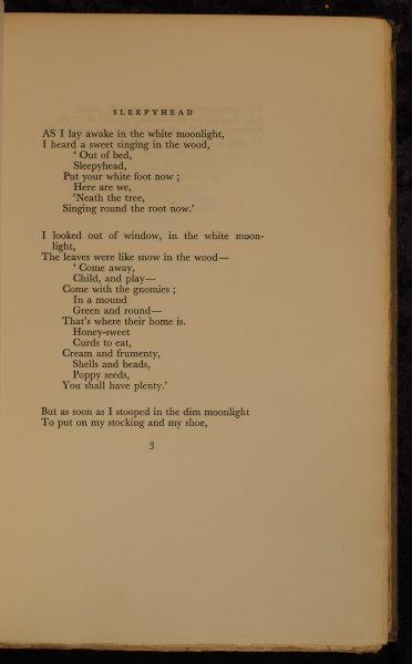 Poems for Children By Walter de la Mare London Constable & Co LTD by ...