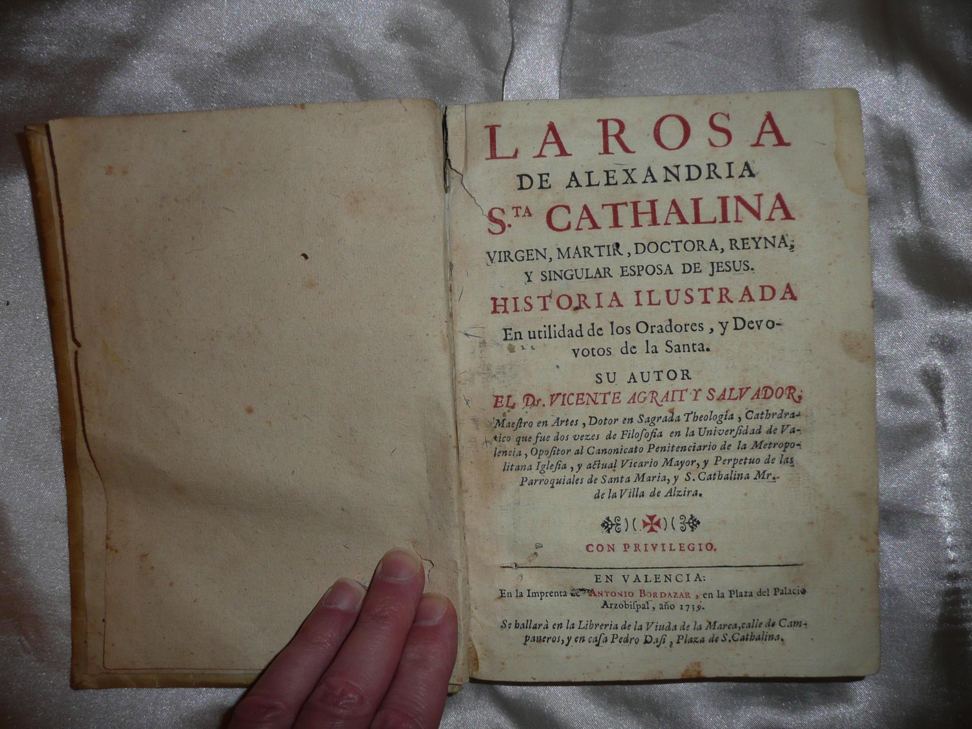 La Rosa De Alexandria Santa Cathalina, 1739 by Salvador Dr Vicente ...