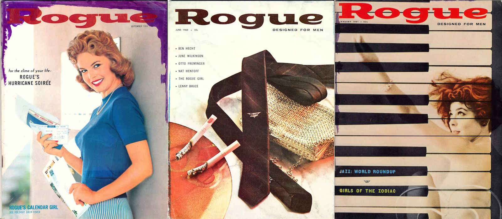Rogue (3 vintage adult magazines, 1959-61) by [Hamling, William]: Very ...