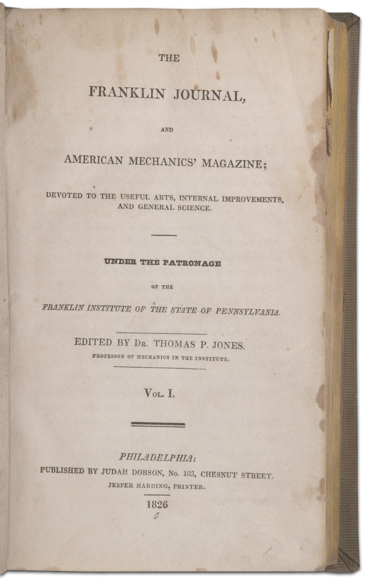The Franklin Journal and American Mechanics' Magazine; Journal of the ...