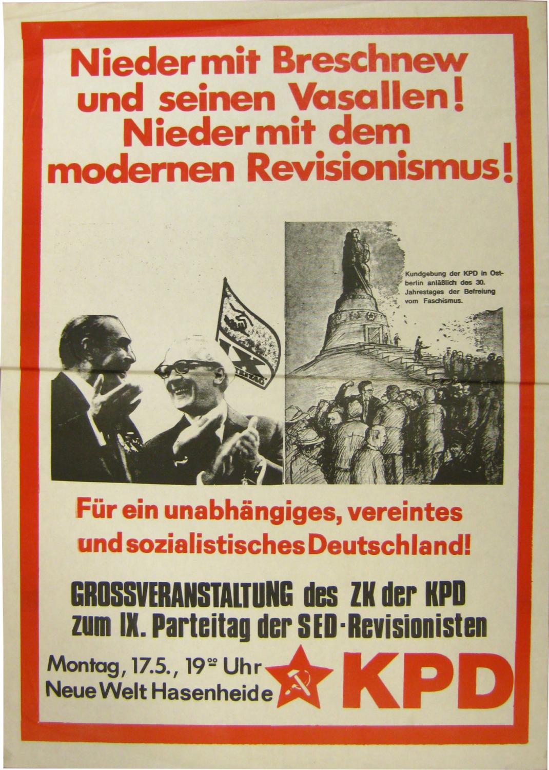 Nieder mit Breschnew und seinen Vasallen! Nieder mit dem modernen ...