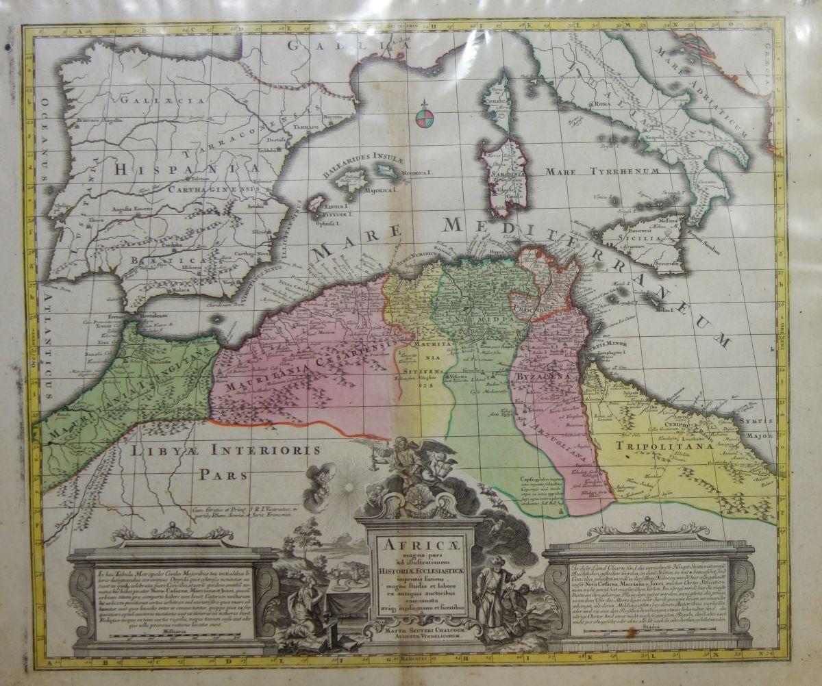 Karte von Nordafrika (Algerien, Marokko, Tunesien) von Africae Magna ...