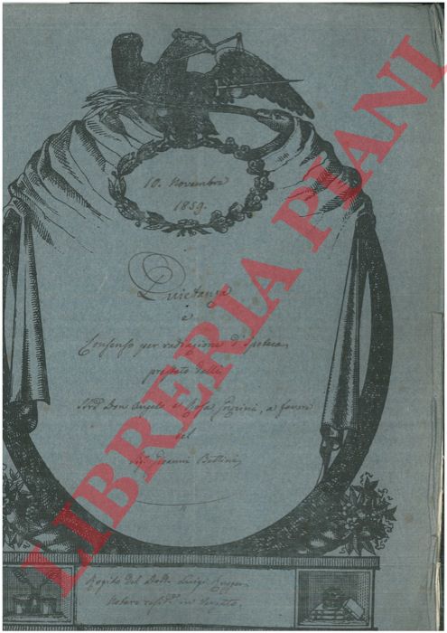 Quietanza e consenso per radiazione d'ipoteca. by Don Angelo, Guzzini ...