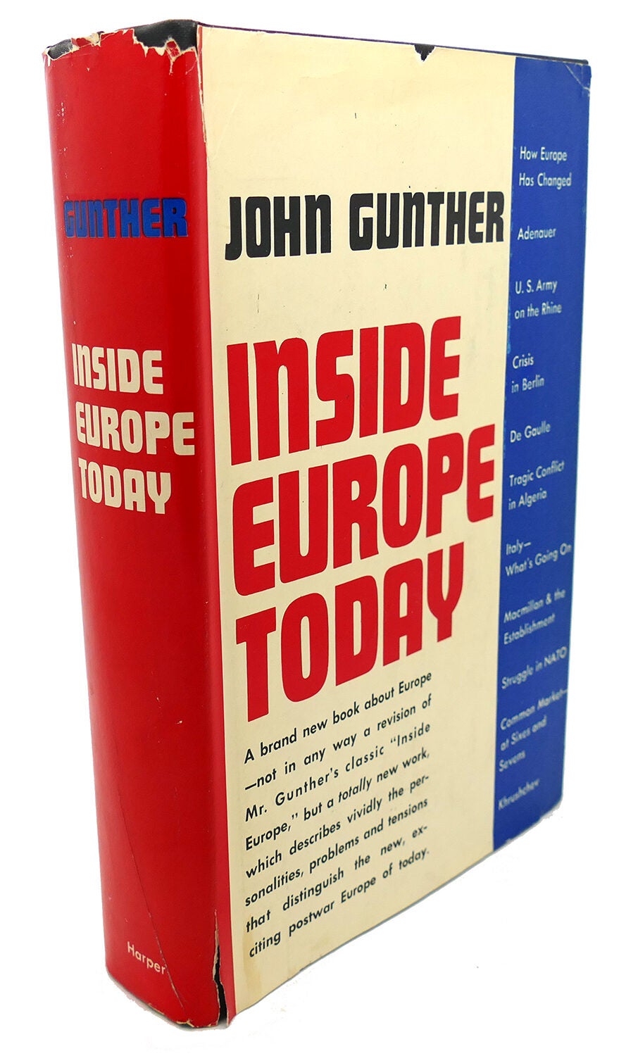 INSIDE EUROPE TODAY by John Gunther: Hardcover (1961) | Rare Book Cellar