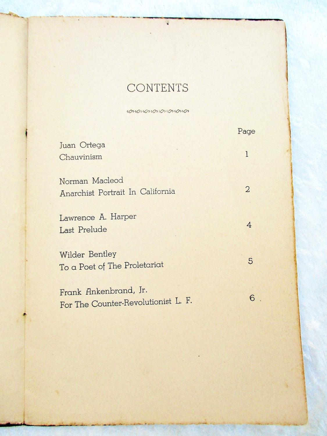 1935 FIREBRANDS : FIVE POEMS - RADICAL ANARCHIST LEFTIST AMERICAN ...