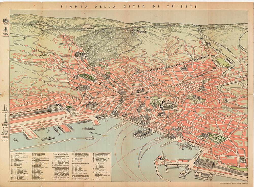 TRIESTE, ITALY: PIANTA DELL CITTÀ DI TIESTE. / TRIESTE ENTE PROVINCIALE ...
