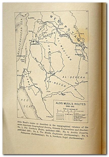 ARABIA DESERTA, A TOPOGRAPHICAL ITINERARY by Musil, Alois: Very Good ...