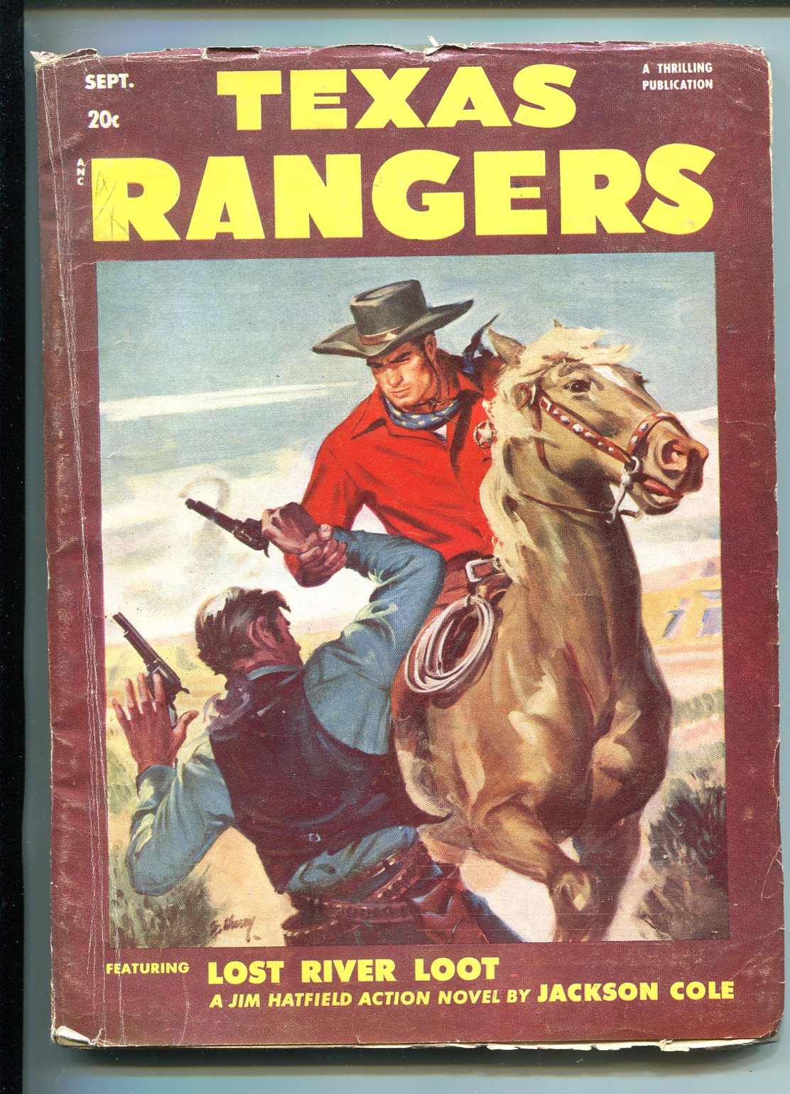 TEXAS RANGERS-09/1951-WESTERN PULP THRILLS-JIM HATFIELD-vg: (1951 ...