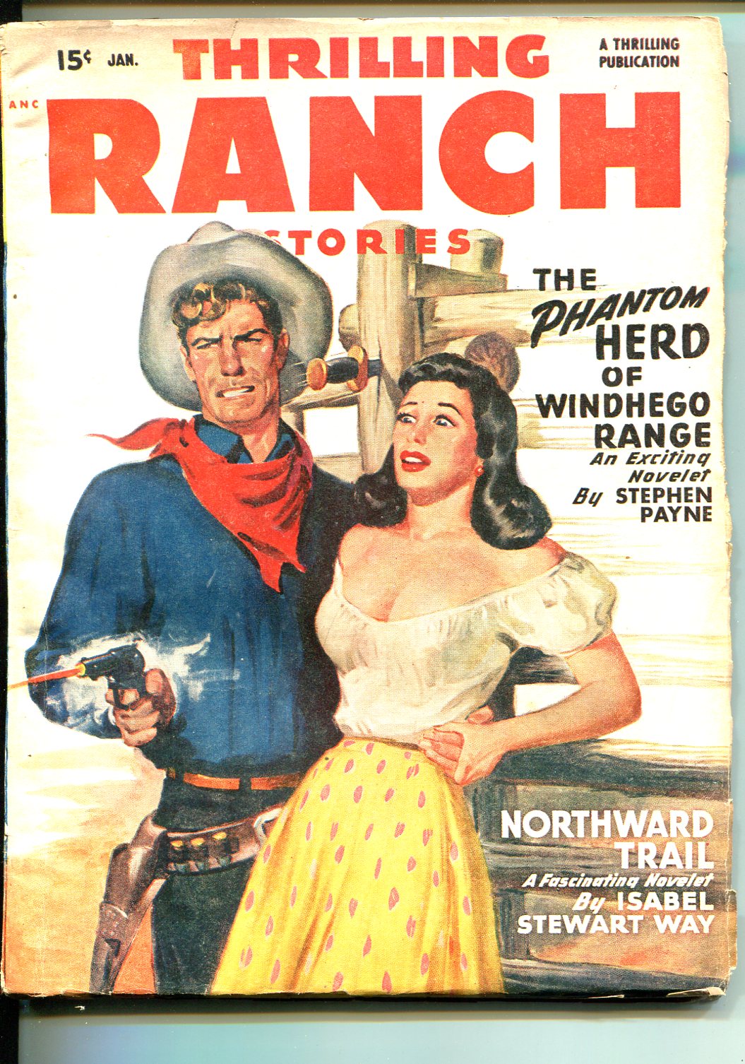 THRILLING RANCH STORIES 01/1949-WESTERN PULP FICTION-HEADLIGHTS ...