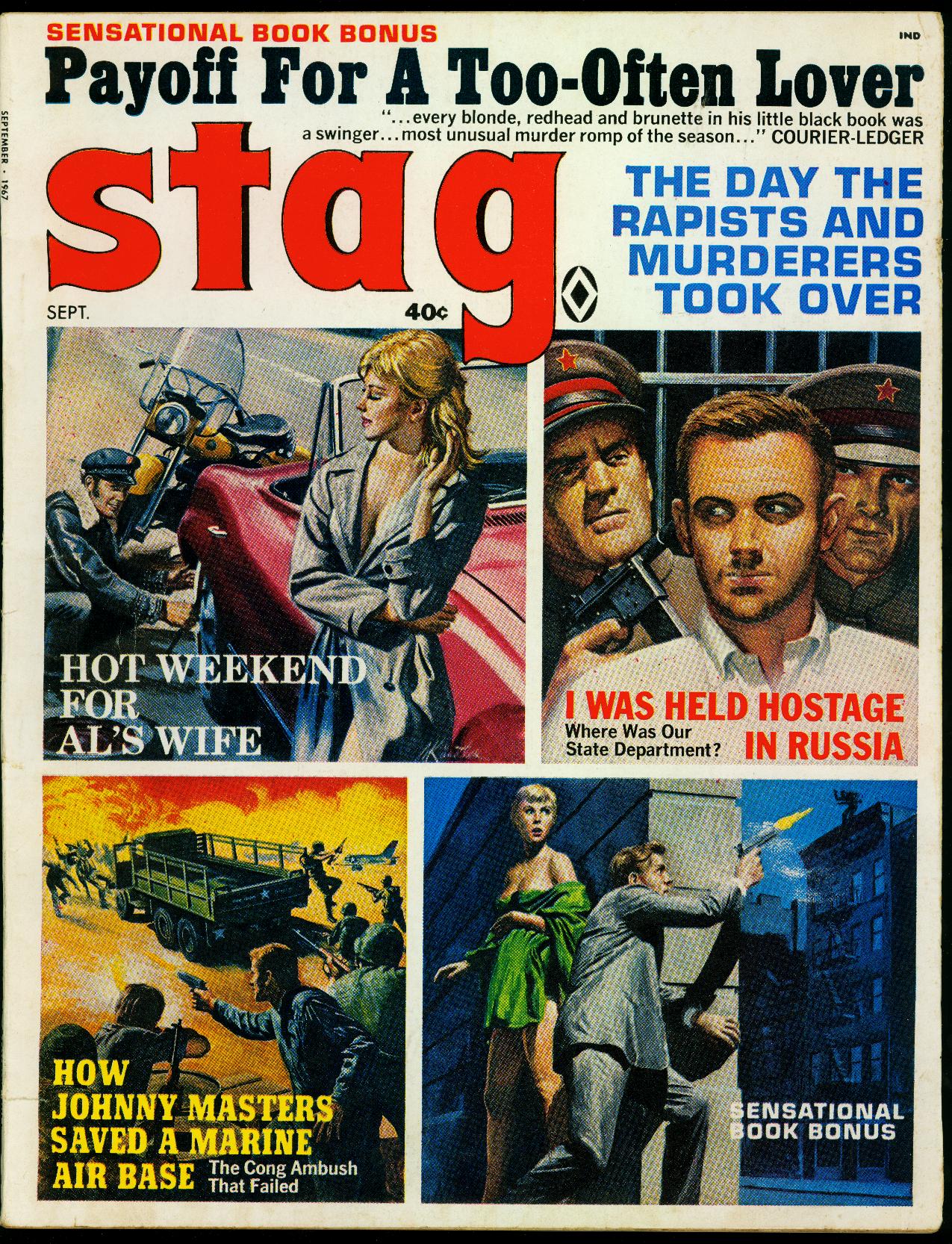 Stag Pulp Magazine September 1967 - 50 most fantastic prison breaks FN ...
