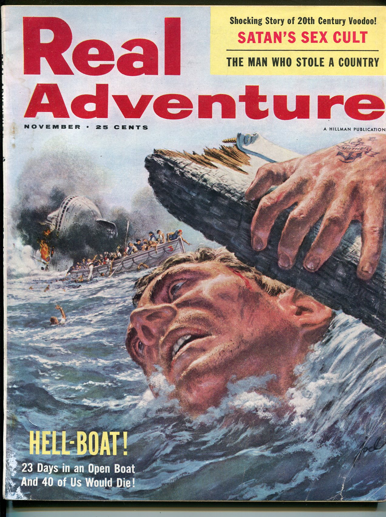 Real Adventure 9/1957-pulp-Venetia Stevenson cheesecake-Teddy Roosevelt ...