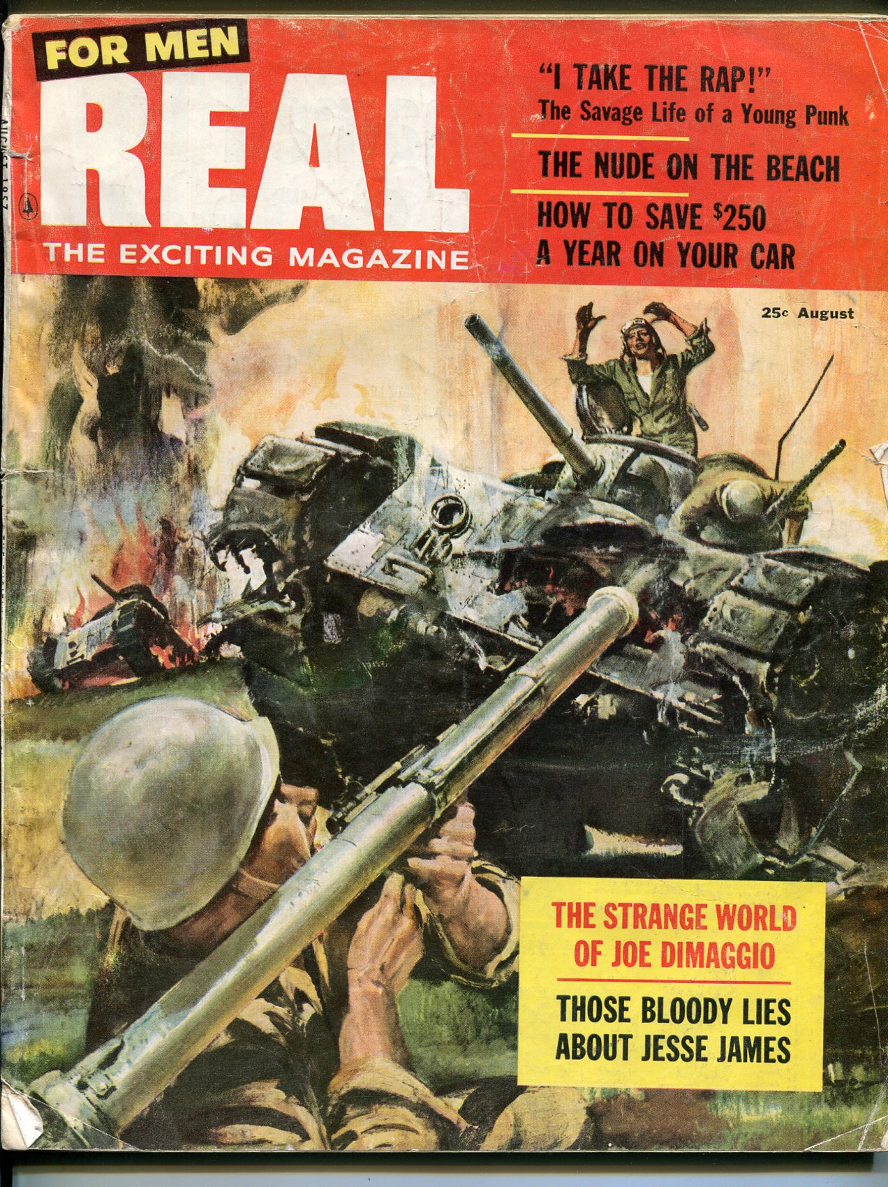 Real For Men 8/1957-pulp-Mtlene Demongeot cheesecake-Norman Saunders-VG ...