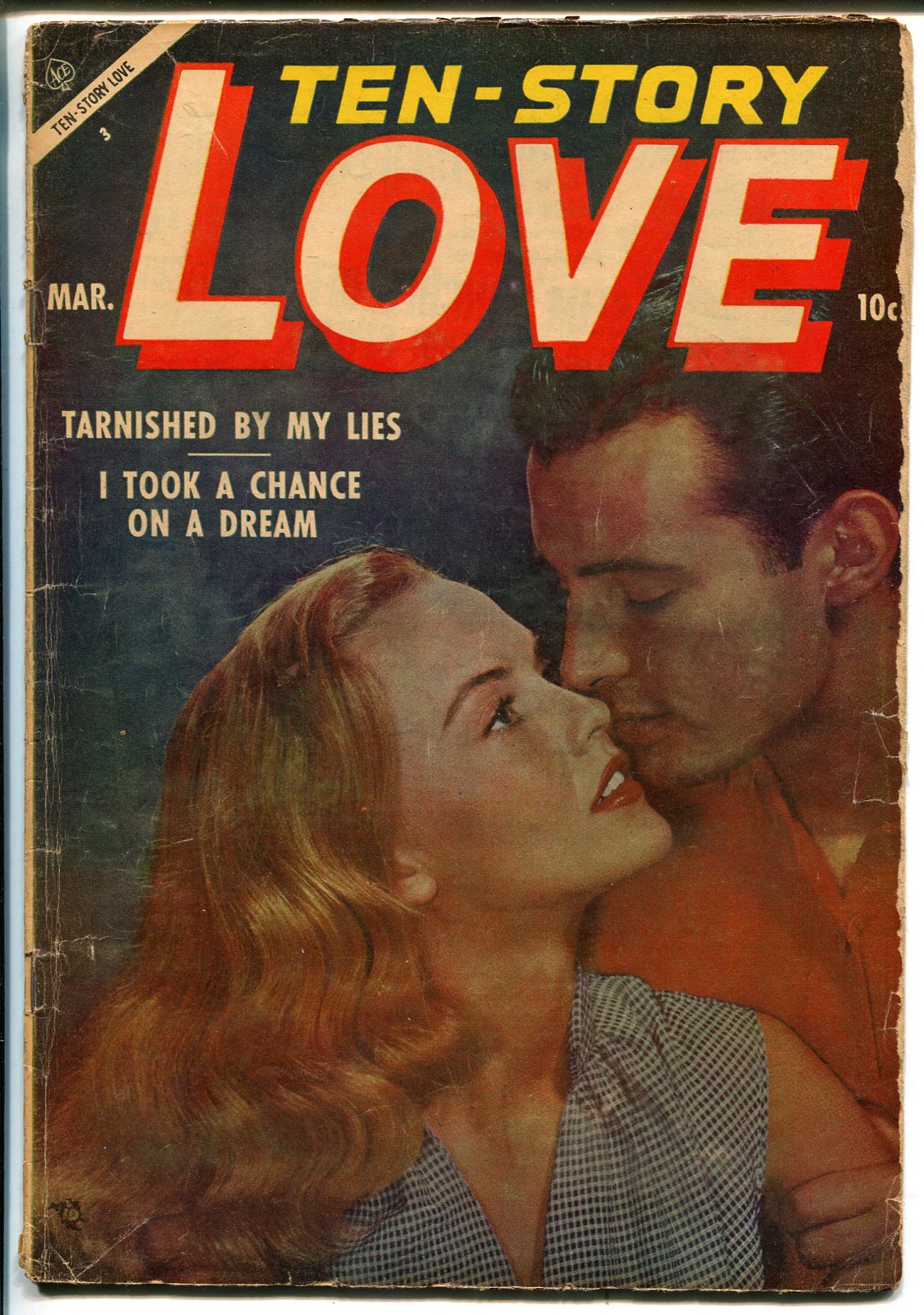 Ten Story Love Vol 33 2 1954 Ace Former Pulp Spicy Romance Art Photo