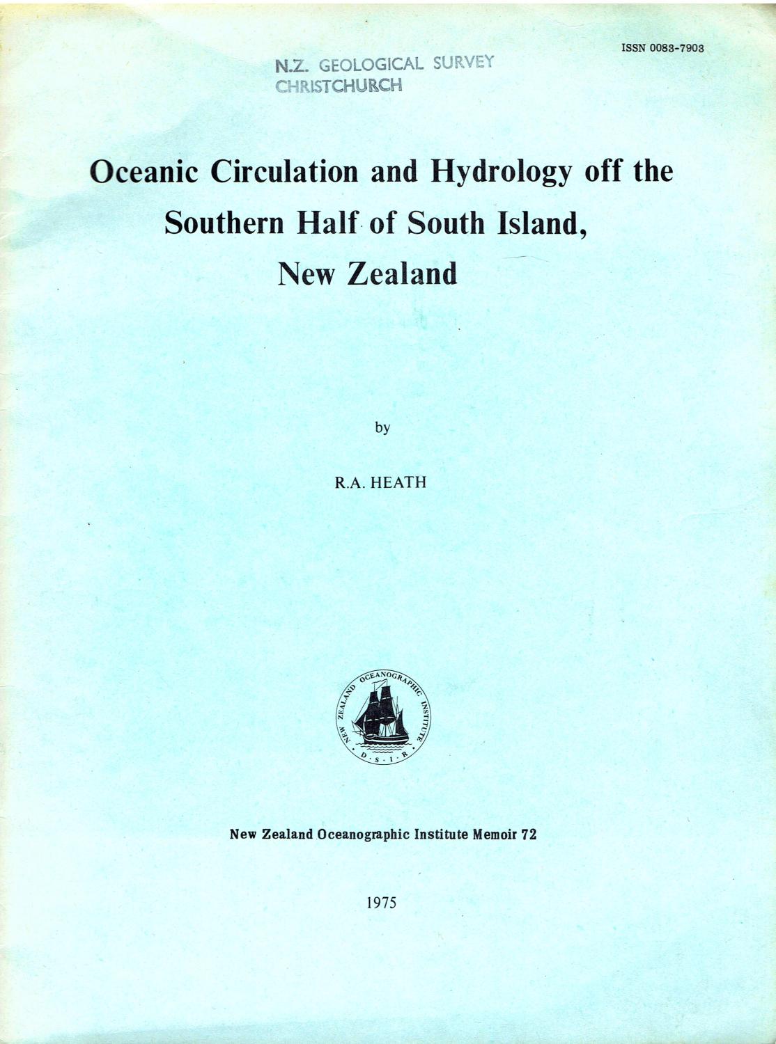 Oceanic Circulation and Hydrology off the Southern Half of South Island ...