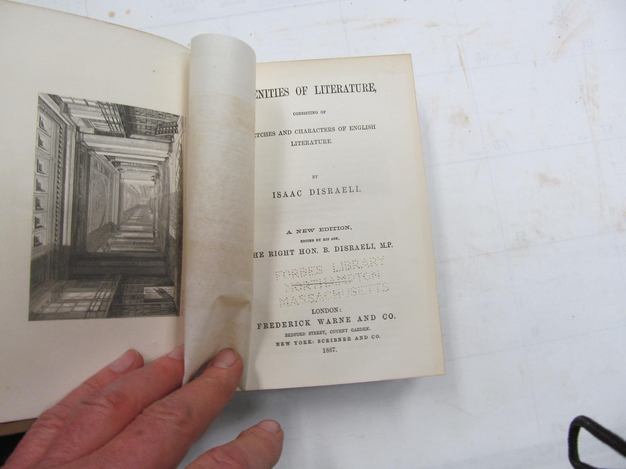 Amenities of Literature by Isaac Disraeli: Very Good Hardcover (1867 ...