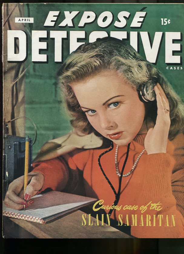 Expose Detective Apr 1946 Wild True Crime Pulp Magazine Photo Cover Vg
