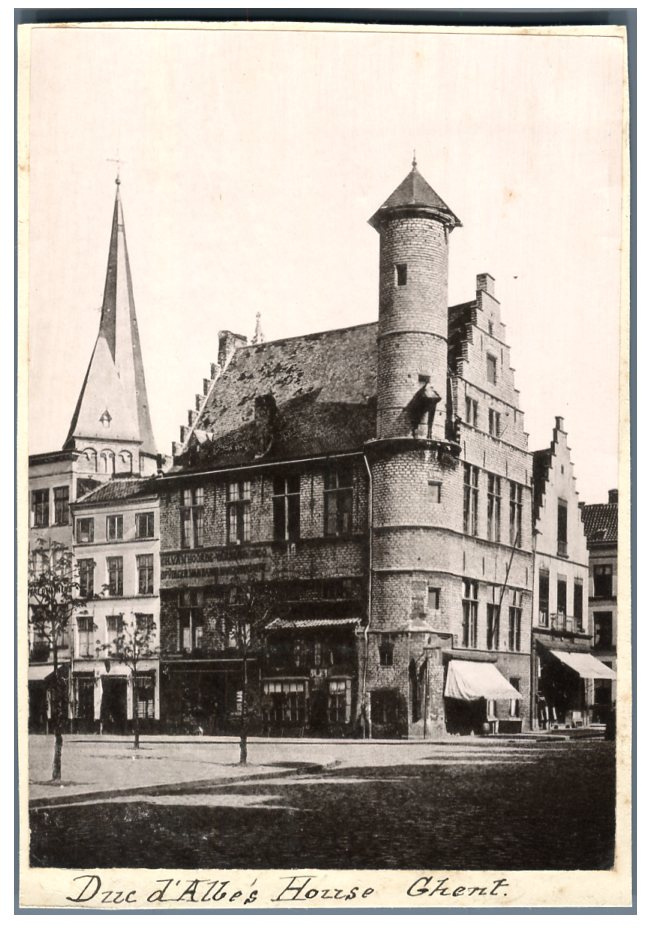 Belgique, Gand, Duc d'Albe's House. Ghent von Photographie originale ...