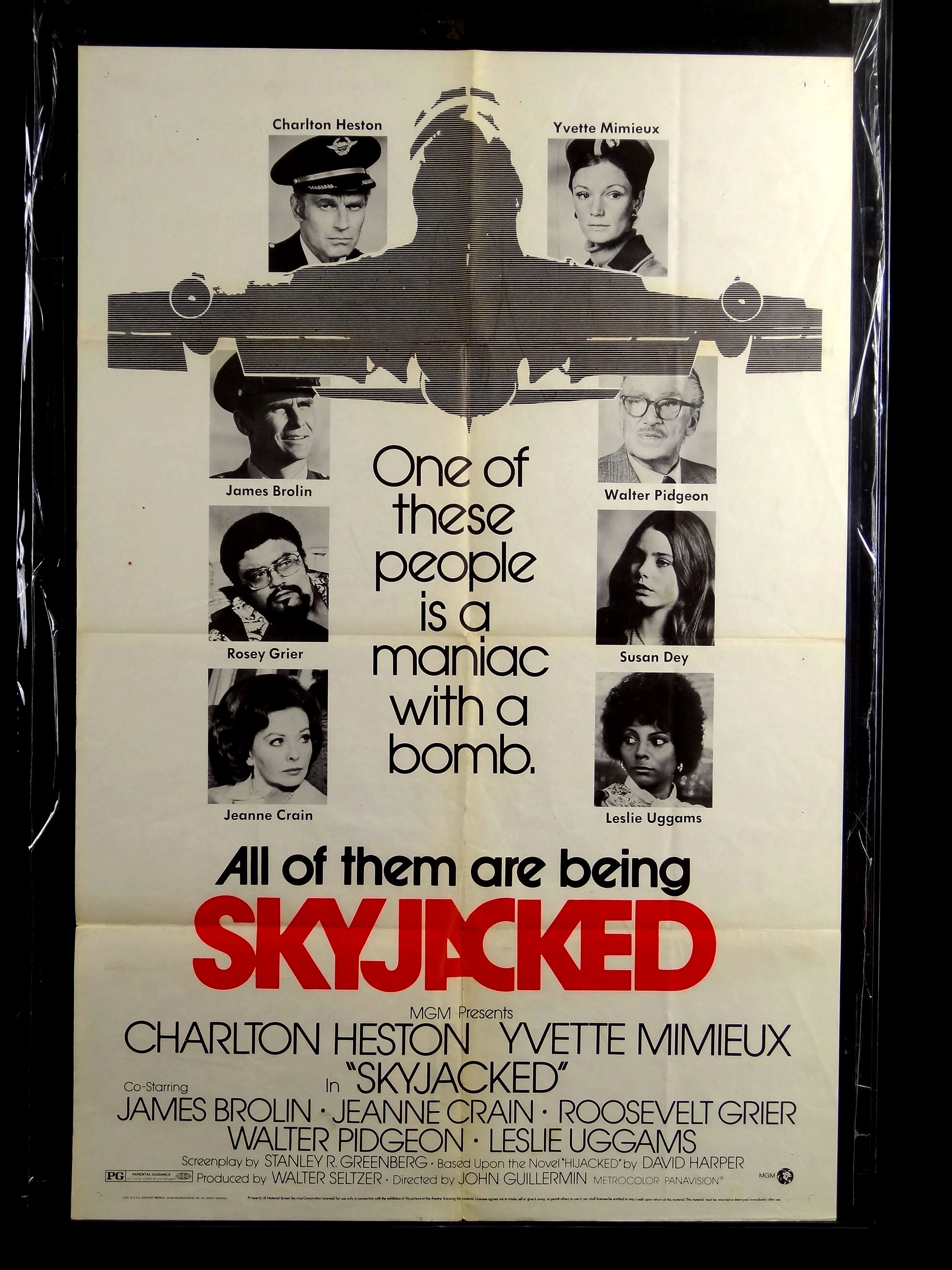 SKYJACKED-1976-VG-ONE SHEET-WAR-DRAMA-CHARLTON HESTON-YVETTE MIMIEUX ...