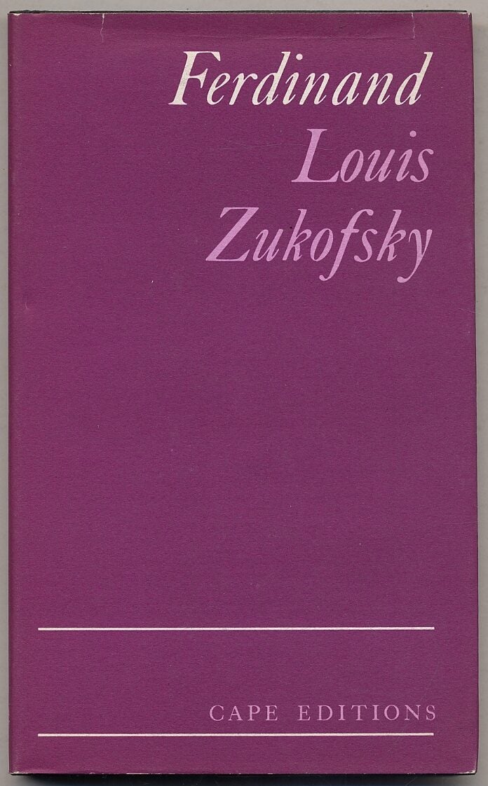Ferdinand: Including It Was by ZUKOFSKY, Louis: Fine Hardcover (1968 ...