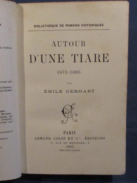 Autour d'une Tiare 1075 - 1085. von Gebhart, Emile | Das Konversations ...