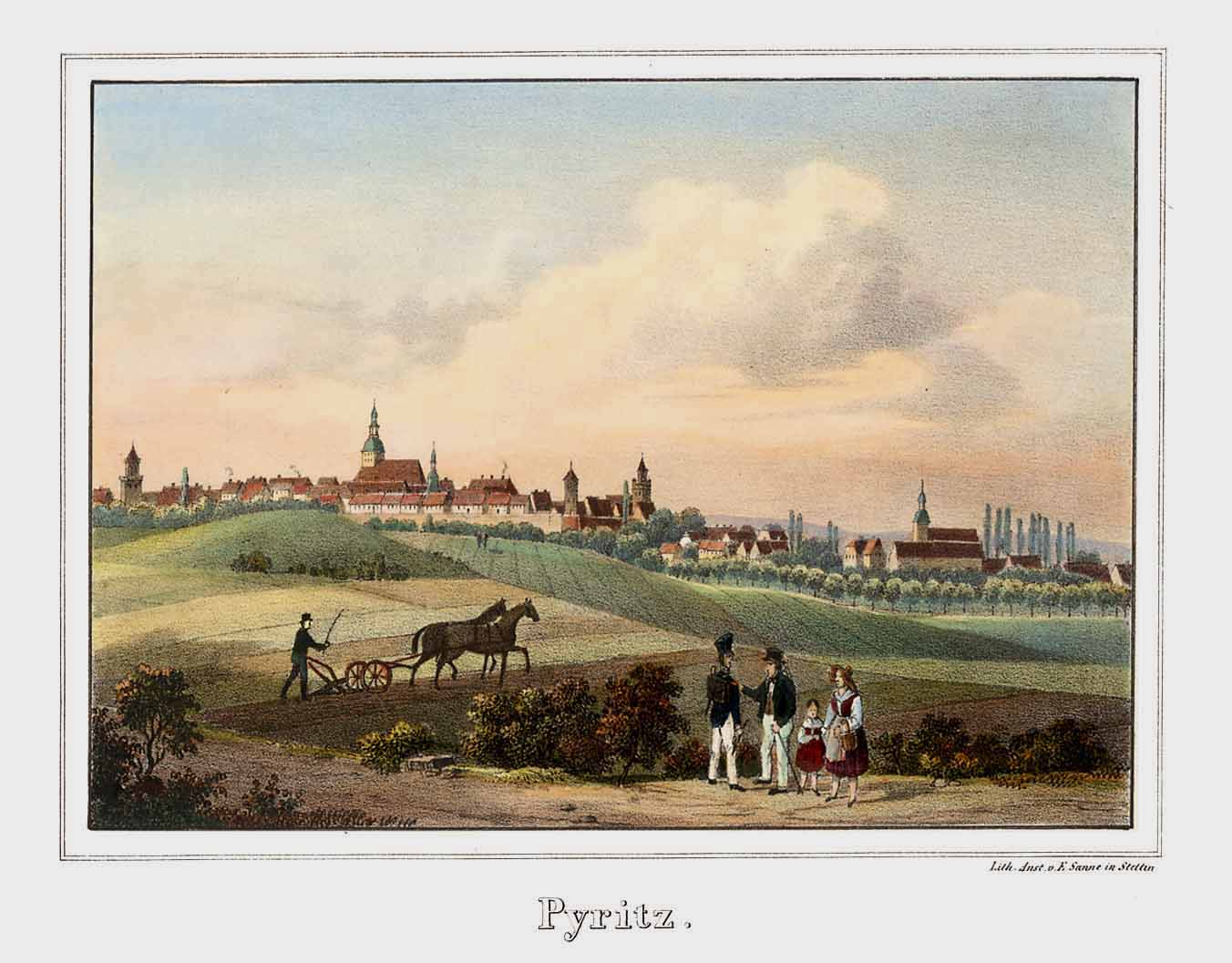 Gesamtansicht ('Pyritz'). von PYRITZ (Pyrzyce) / Polen (Poland / Polska ...