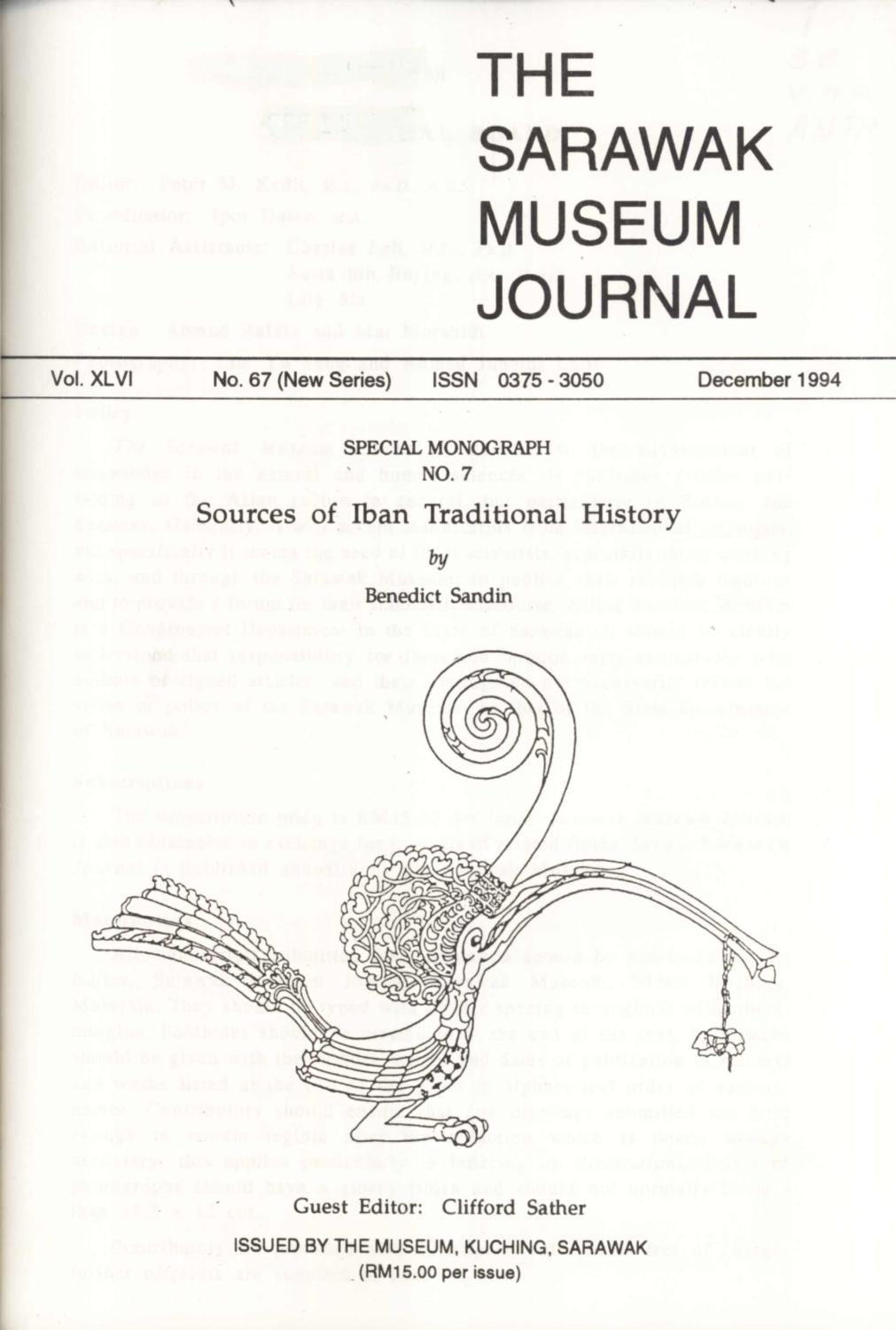 Sources of Iban Traditional History (Special Monograph, 7) de Benedict ... Sources of Iban Traditional History (Special Monograph, 7) de Benedict ...
