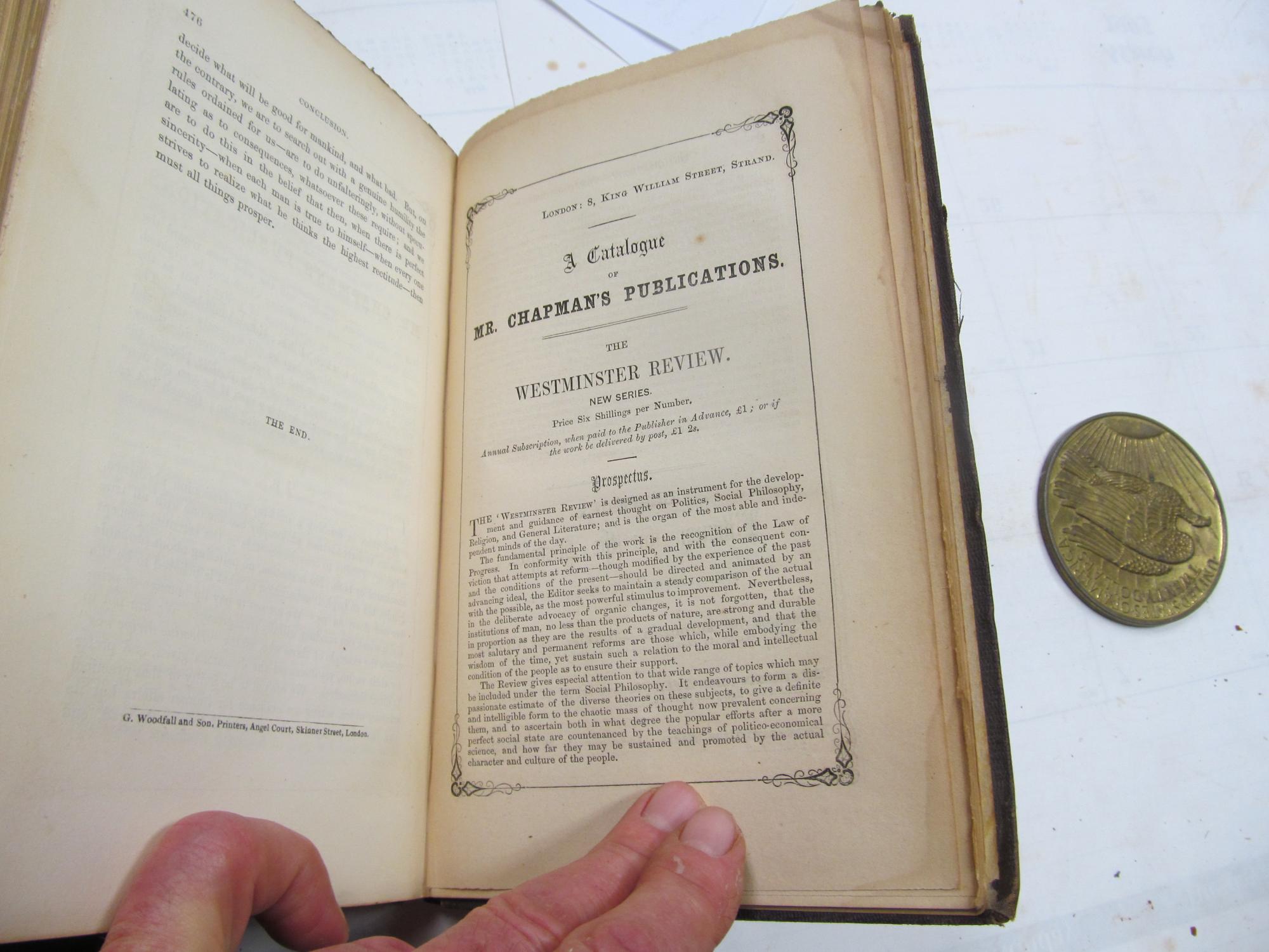 Social Statics de Herbert Spencer: Good Hardcover (1851) 1st Edition ...