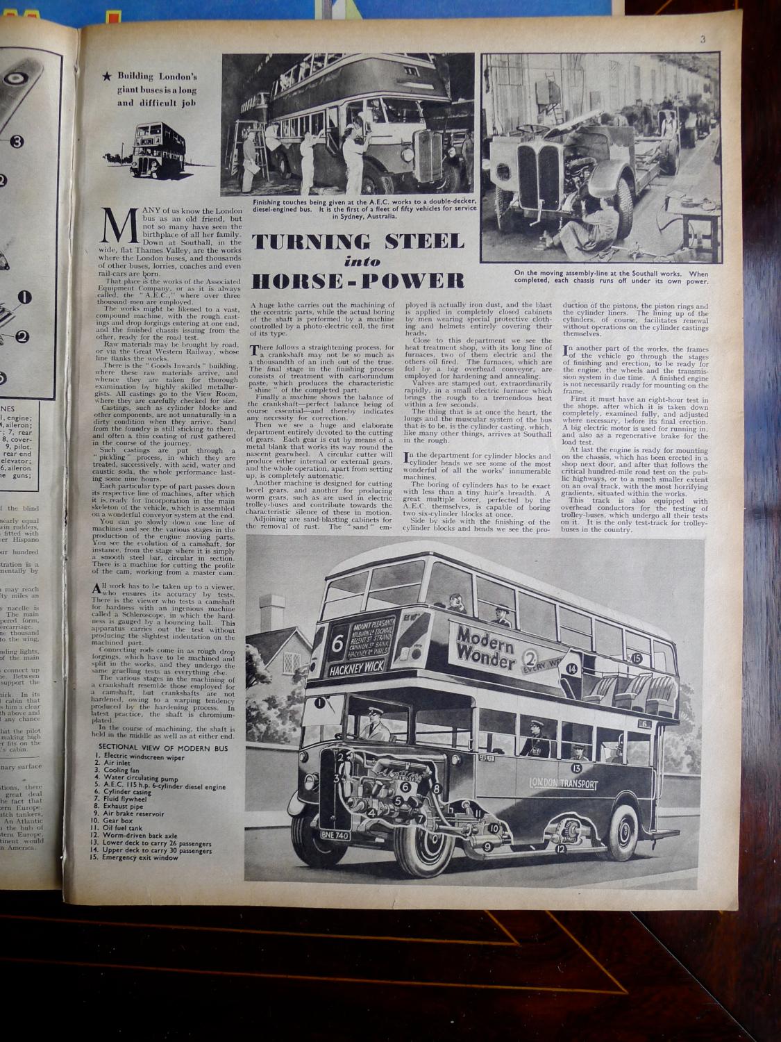 Modern Wonder Magazine April 1938: New French Battle Aircraft artwork ...