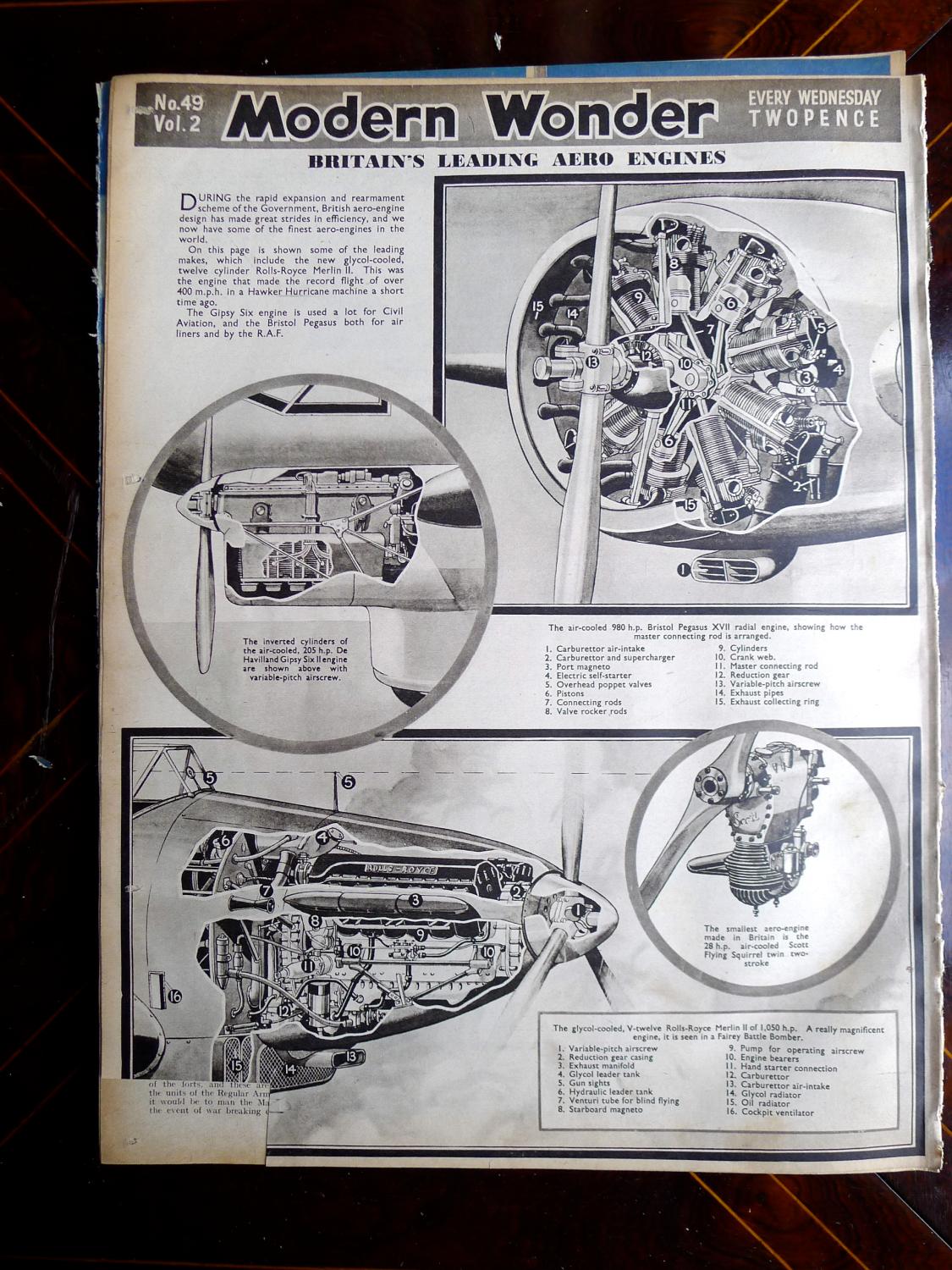 Modern Wonder Magazine April 1938: New French Battle Aircraft artwork ...