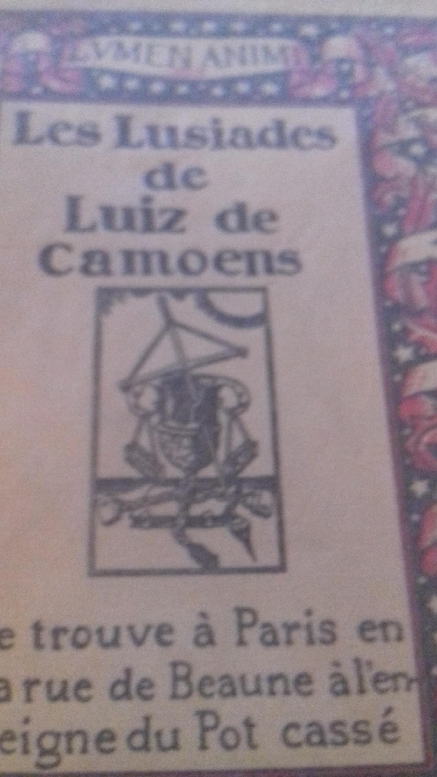Les lusiades de luiz de camoens: Très bon Couverture souple (1931 ...