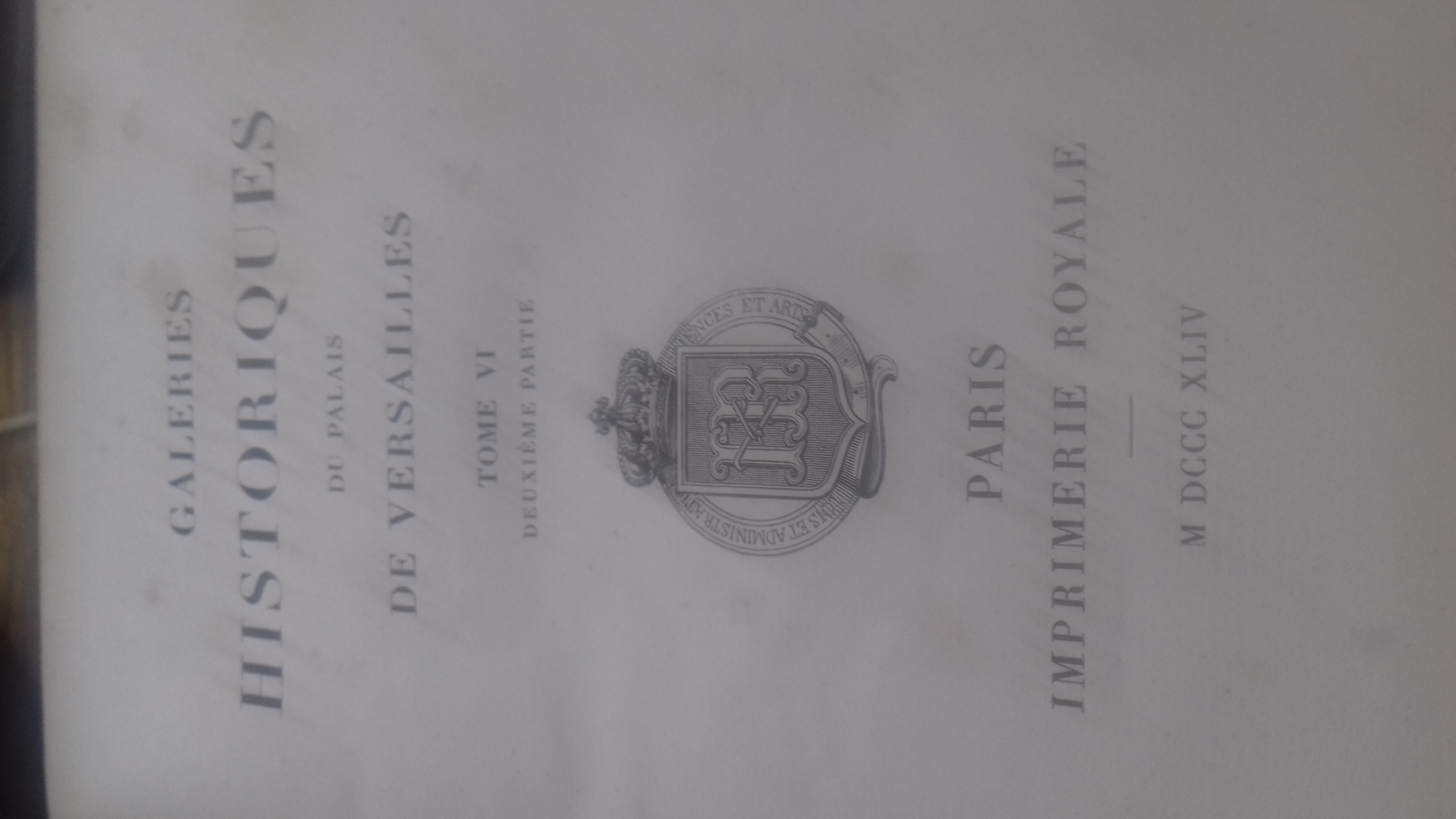 Galeries Historiques Du Palais De Versailles. Tome 6 Armoiries De La ...