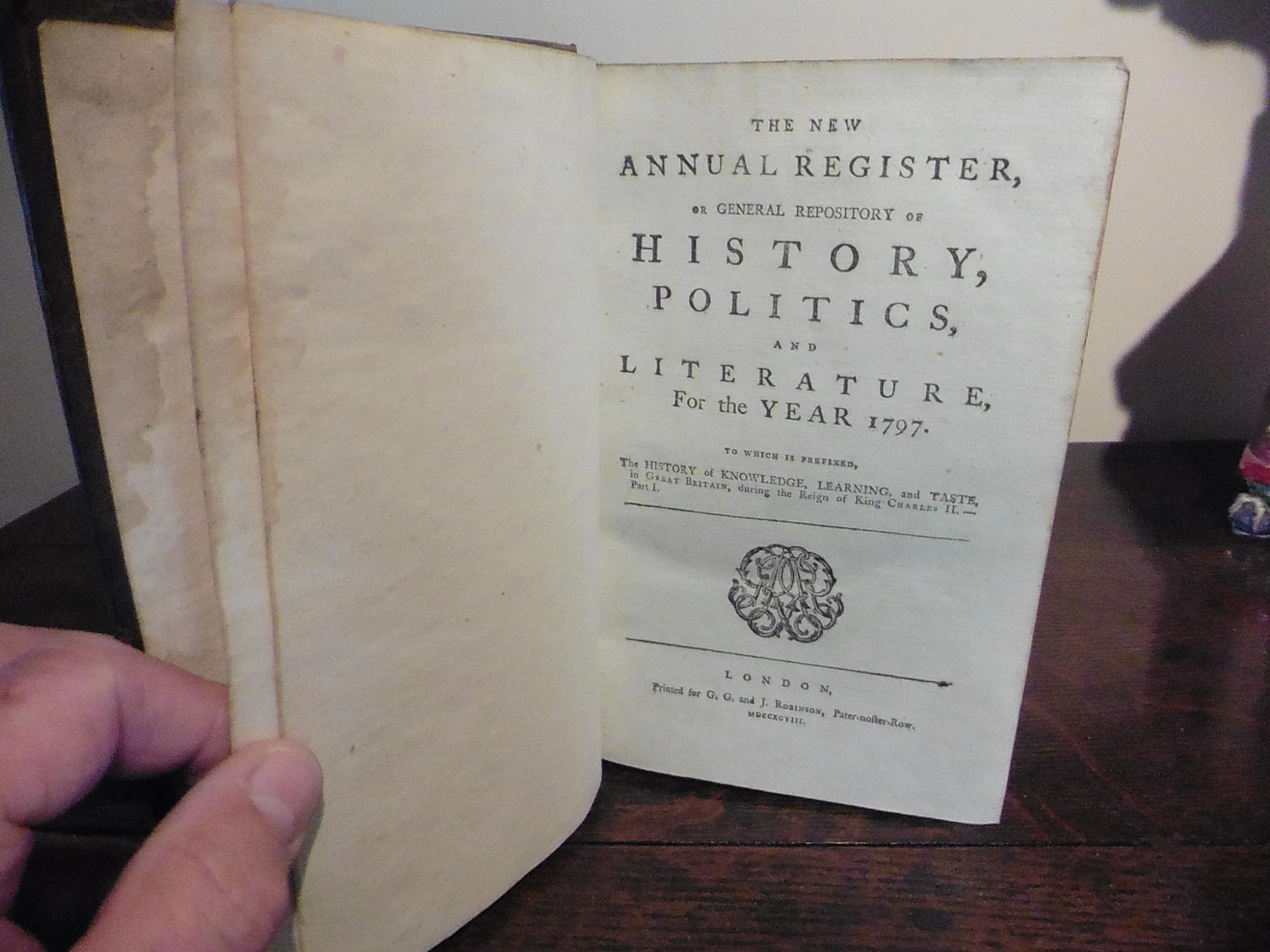 The New Annual Register, or General Repository of History, Politics ...