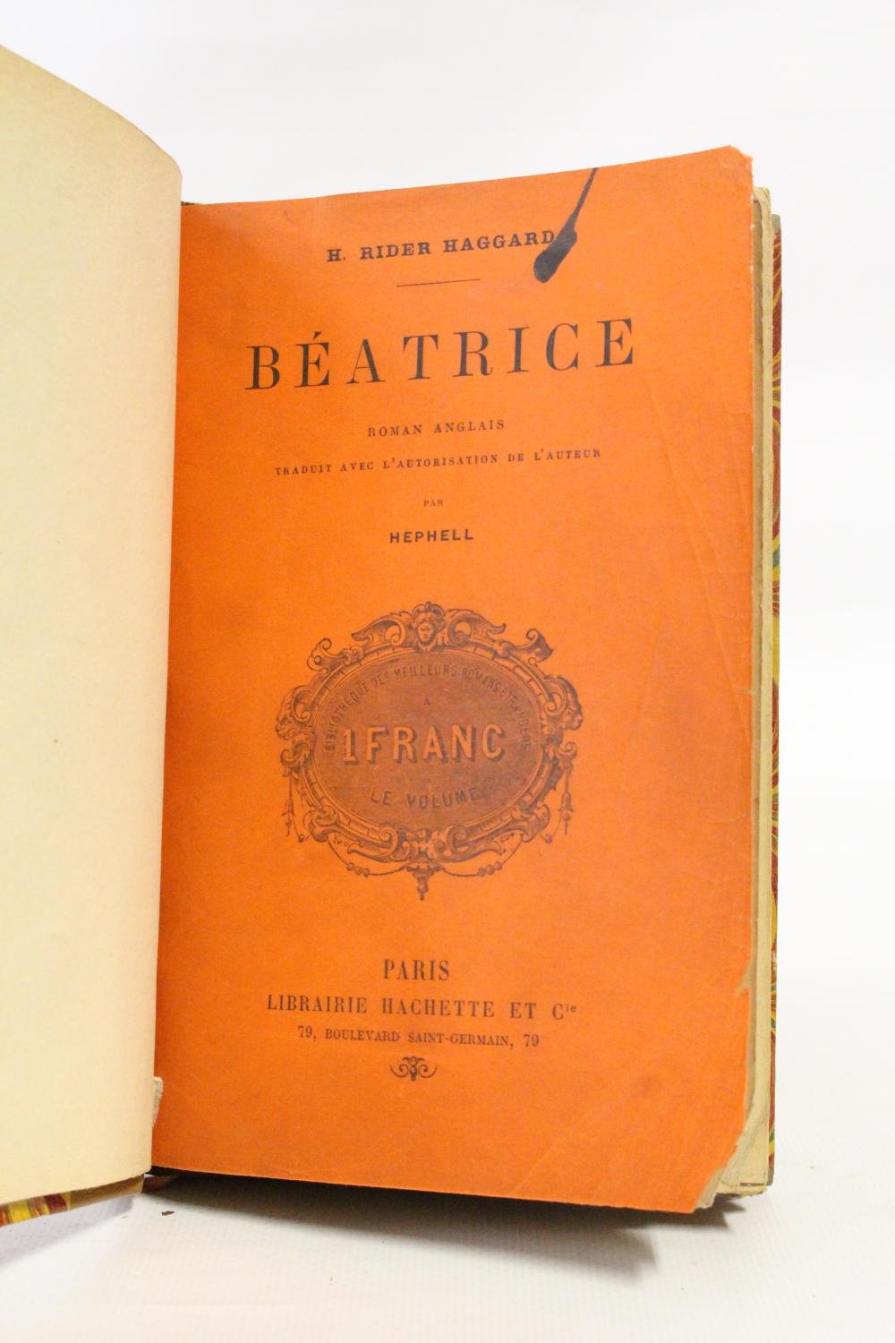 Béatrice by HAGGARD Henry Rider: Couverture rigide (1893) | Librairie ...
