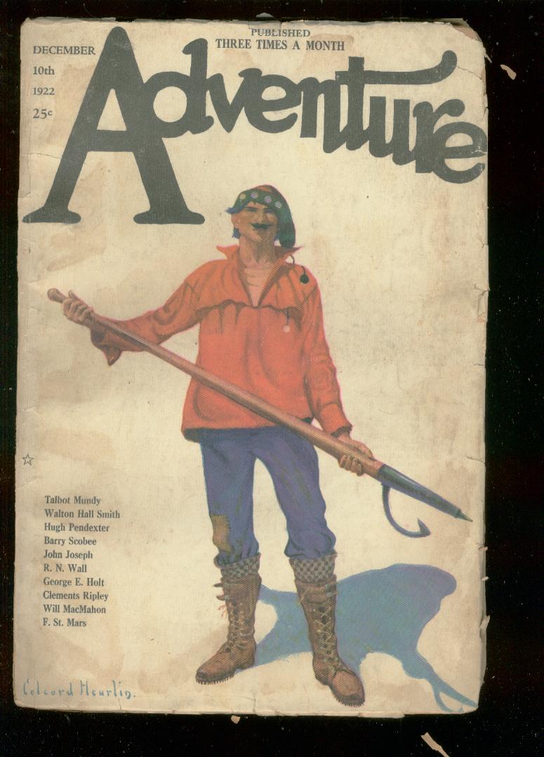 ADVENTURE PULP-DEC 10 1922-TALBOT MUNDY ISSUE-RARE PULP G/VG: Good ...