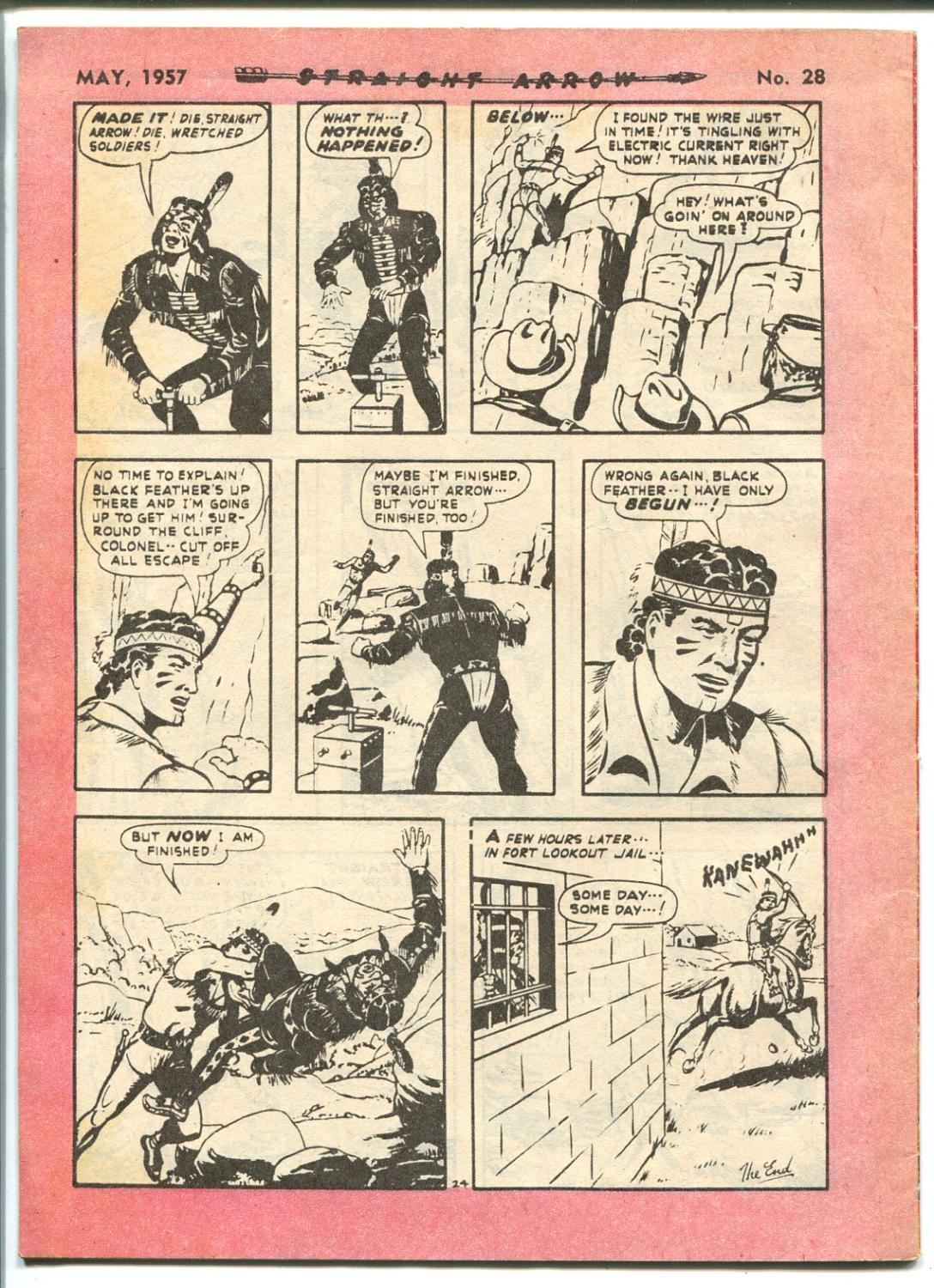 Straight Arrow 28 1957-ME-Black Feather-Indians-Fred Meagher-Australian ...