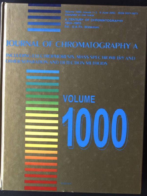 Journal of Chromatography a Including Electrophoresis, Mass ...