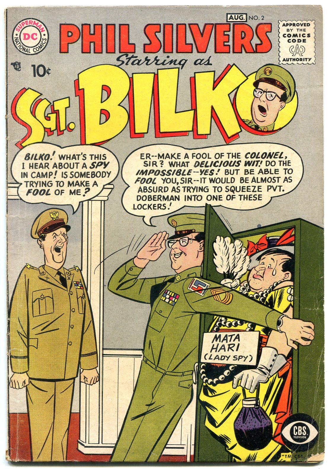 Sgt. Bilko #2 1957-DC-Phil Silvers CBS-TV program-Bob Oskner-VG: (1957 ...