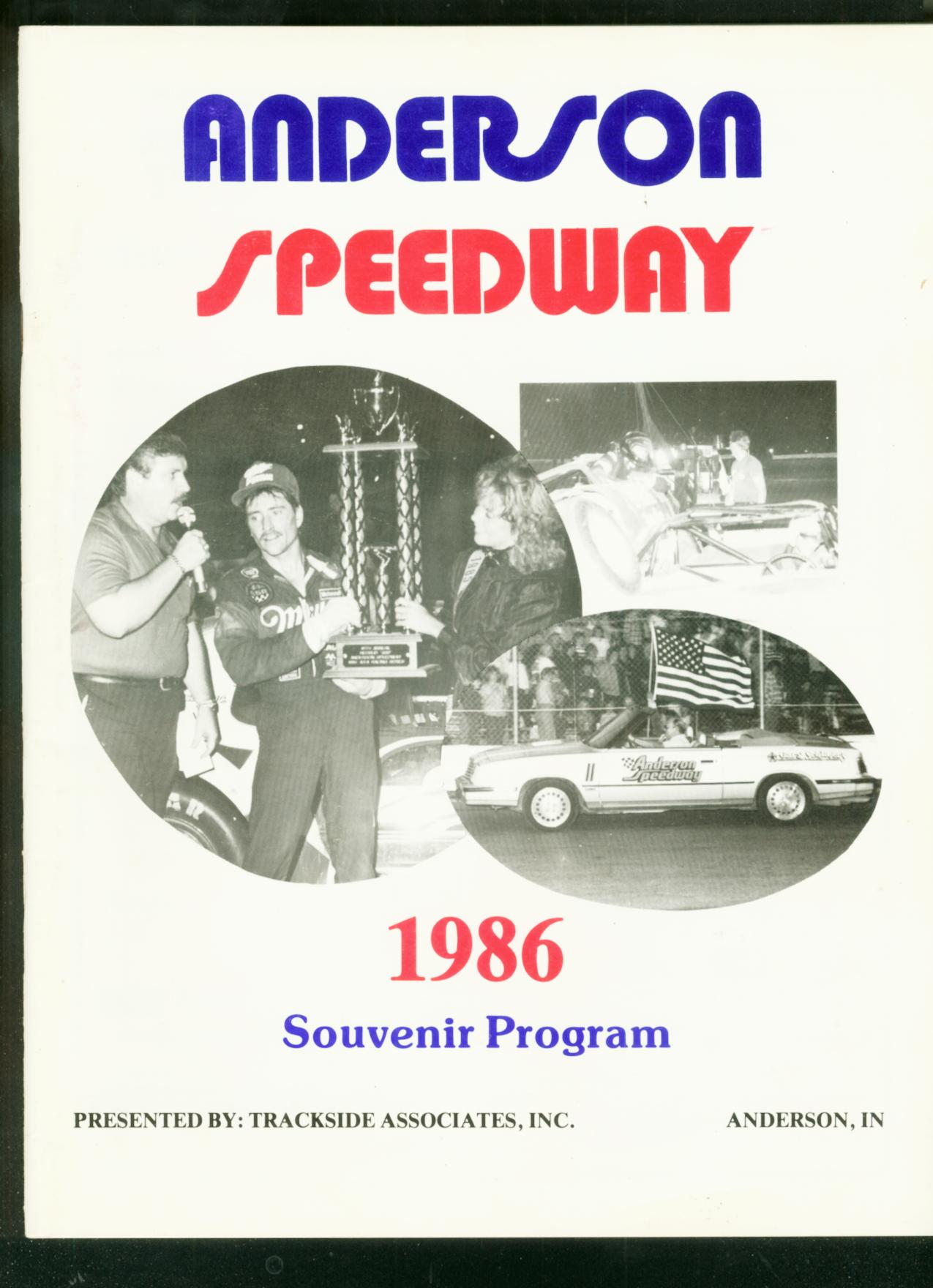 ANDERSON SPEEDWAY PROGRAM-1986-MARK MARTIN-FRANK RIDDLE FN: (1986 ...