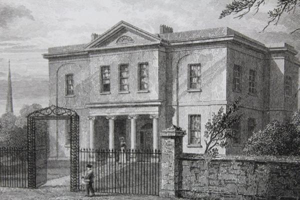 Antique Engraved Print Illustrating Albion House, Cheltenham, Published ...