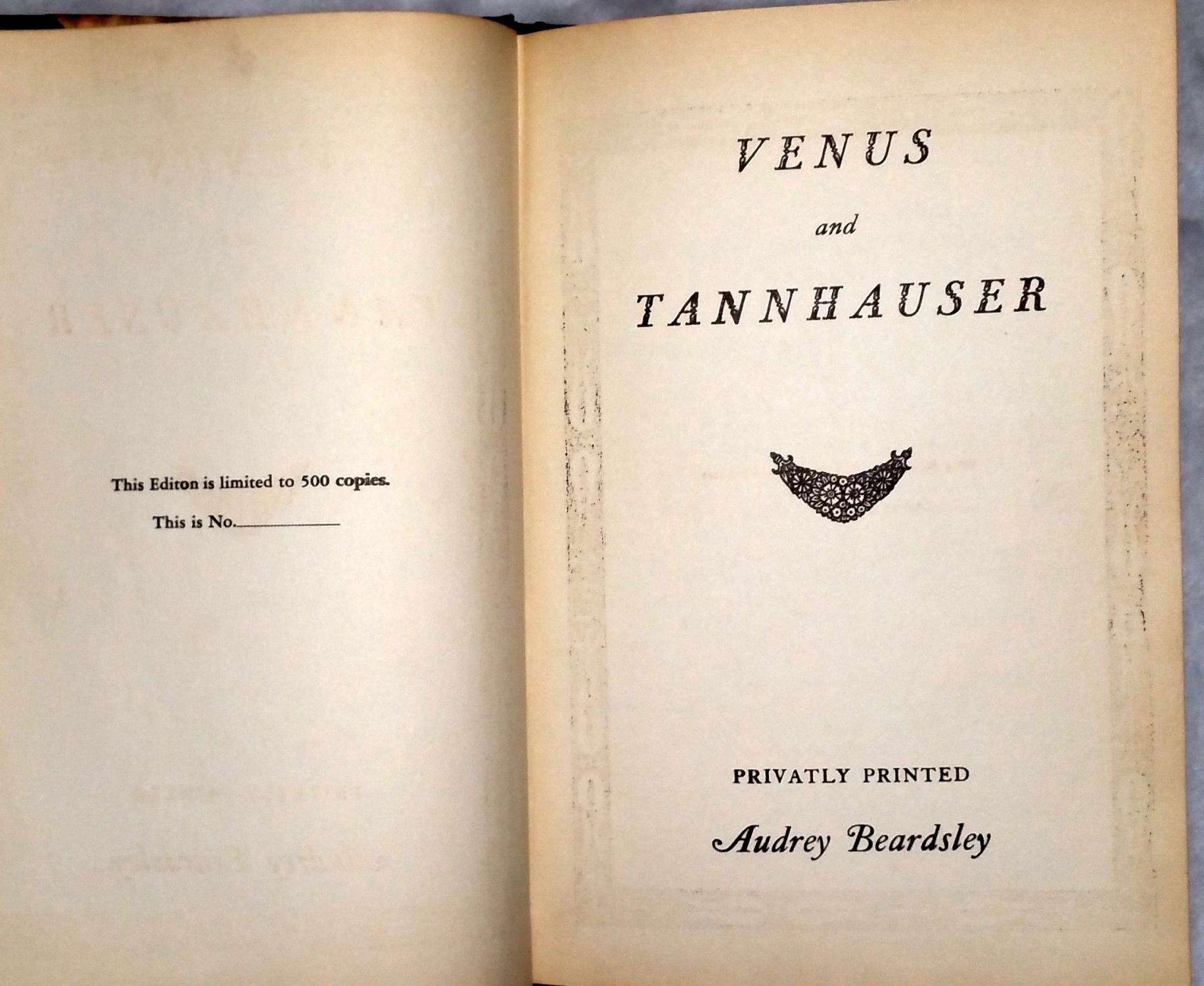 Venus and Tannhauser by Beardsley, Aubrey: Good Half Leather ...