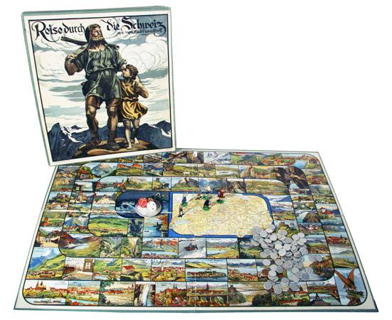 Jeu de voyage suisse. - Reise durch die Schweiz. Zeichnungen von Emil ... Jeu de voyage suisse. - Reise durch die Schweiz. Zeichnungen von Emil ...